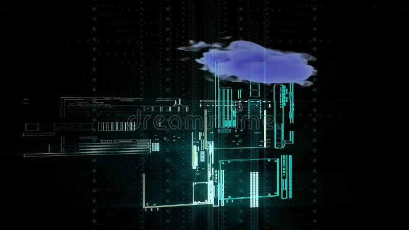 Cloud Computing Abstract Technology Animated Video Stock Video - Video ...