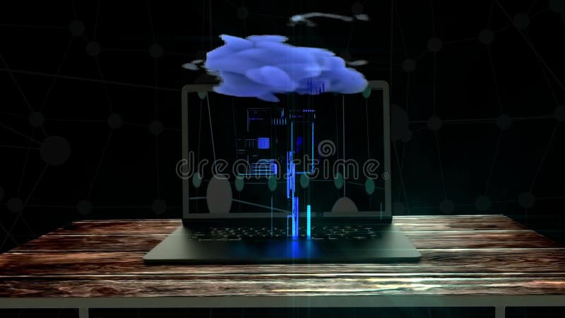 Cloud Computing Abstract Technology Animated Video Stock Video - Video ...