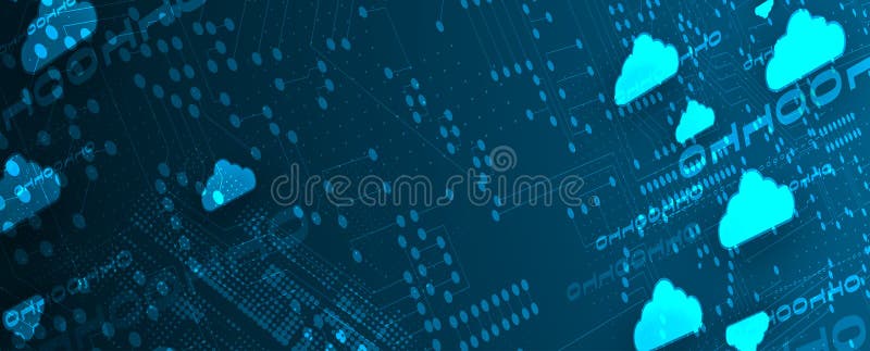 Cloud and Computing Abstract Technology Backgeound with Circuit ...