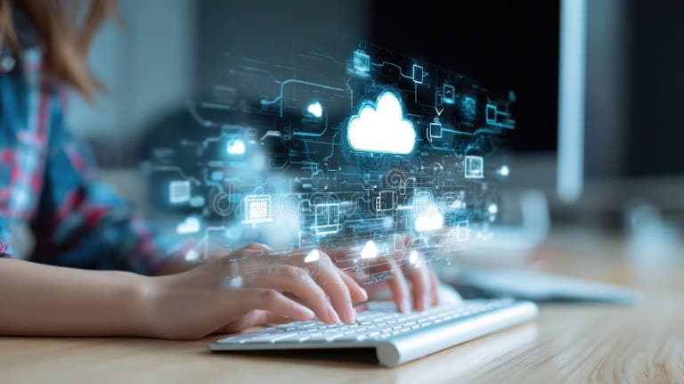 Cloud Computing Accessing Data and Resources in the Digital Age Stock ...