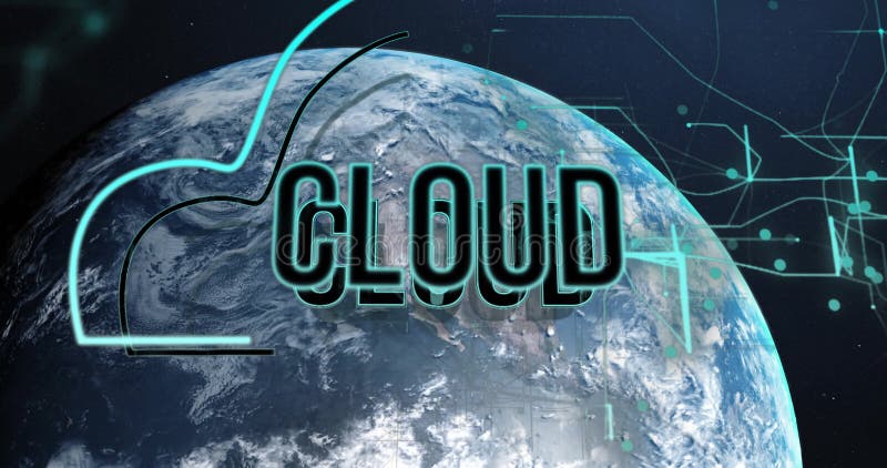 Cloud Computing Animation Over Earth from Space Stock Video - Video of ...