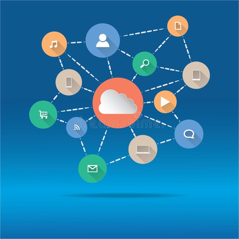 Cloud Computing and Applications Concept. Stock Vector - Illustration ... Cloud Computing and Applications Concept. Stock Vector - Illustration ...