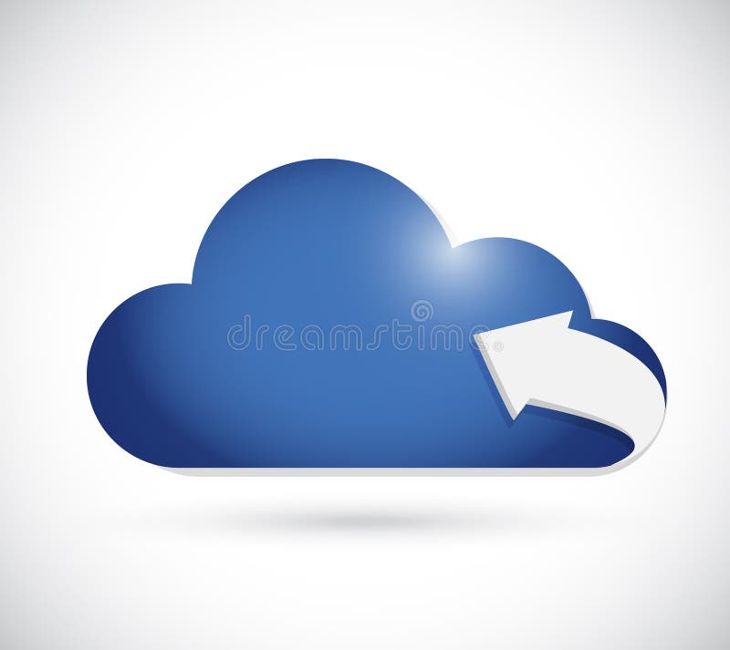 Cloud and Arrow Illustration Design Stock Illustration - Illustration ...