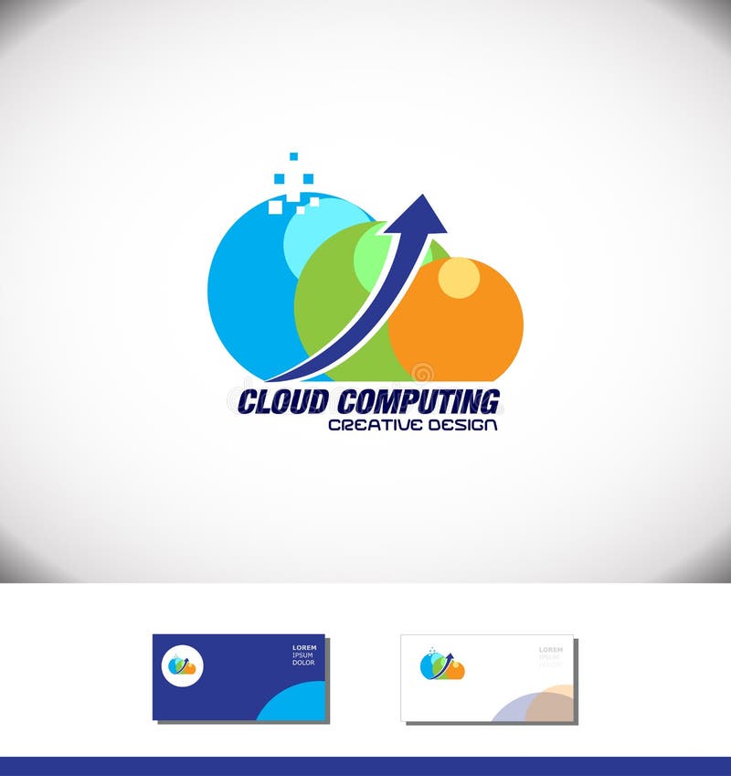 Cloud computing logo 3d stock vector. Illustration of shape - 53939482