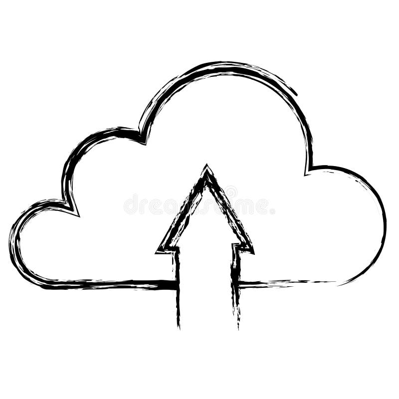 Cloud Computing with Arrow Upload Stock Illustration - Illustration of symbol, isolated: 145386767