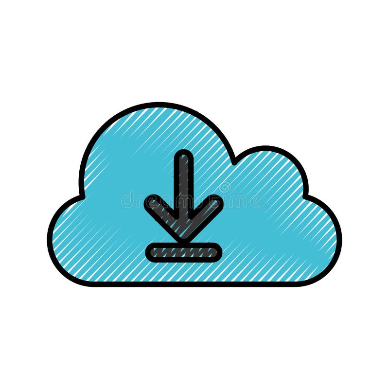Cloud Computing with Arrows Stock Vector - Illustration of graphic ...