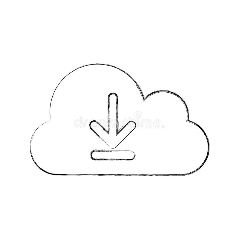 Cloud Computing with Arrows Stock Vector - Illustration of download ... Cloud Computing with Arrows Stock Vector - Illustration of download ...