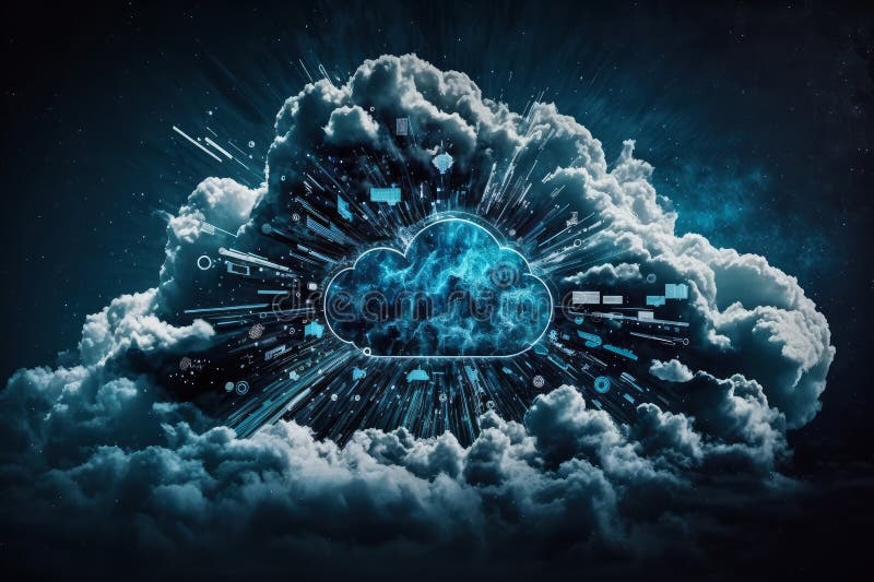 Cloud Computing Background Wallpaper with Digital Network Connection ...