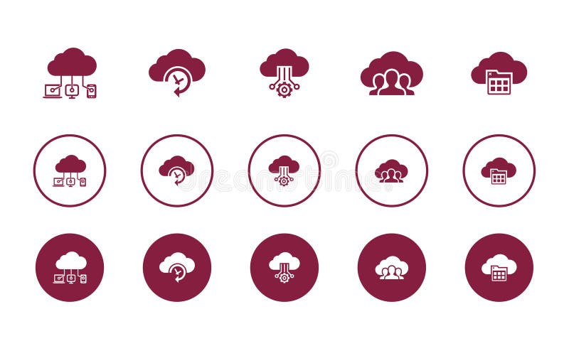 Cloud Computing, Backup, Platform Stock Vector - Illustration of trendy ...