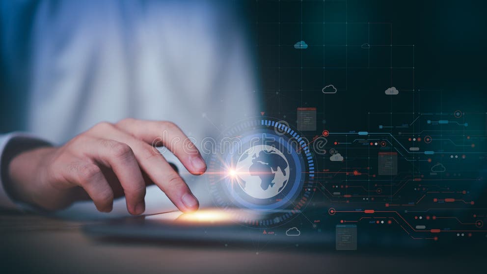 Cloud Computing Backup Technology Concept ,Access To Server Communication Services ,database ...