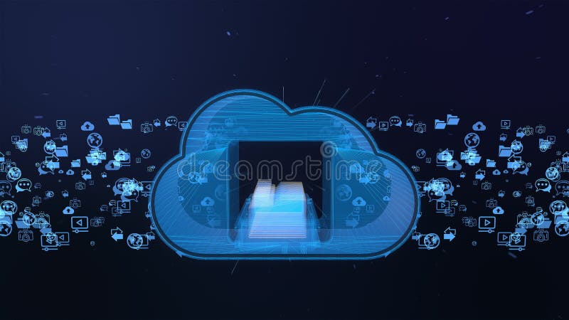 Cloud Computing and Big Data Concept. Digital Data and Futuristic Information Stock Image ...