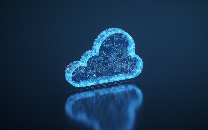 Cloud Computing and Big Data, 3d Rendering Stock Illustration ...