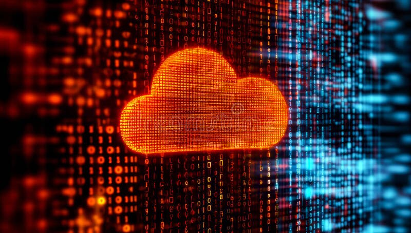 Cloud Computing and Binary Data Stock Photo - Image of systems, information: 354837470