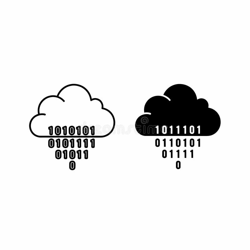 Cloud Computing Binary Data Stock Illustration - Illustration of technology, cloud: 394805186