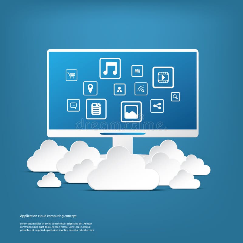Personal Cloud Computing Concept for Private and Stock Vector - Illustration of global, mobile ...