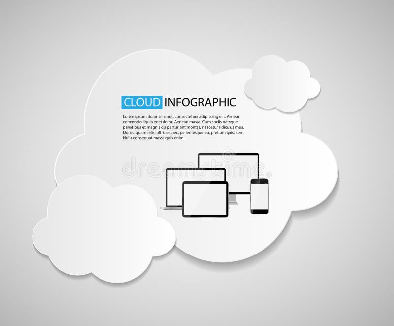 Cloud Computing Business Concept Vector Illustration Stock Vector - Illustration of arrow ...