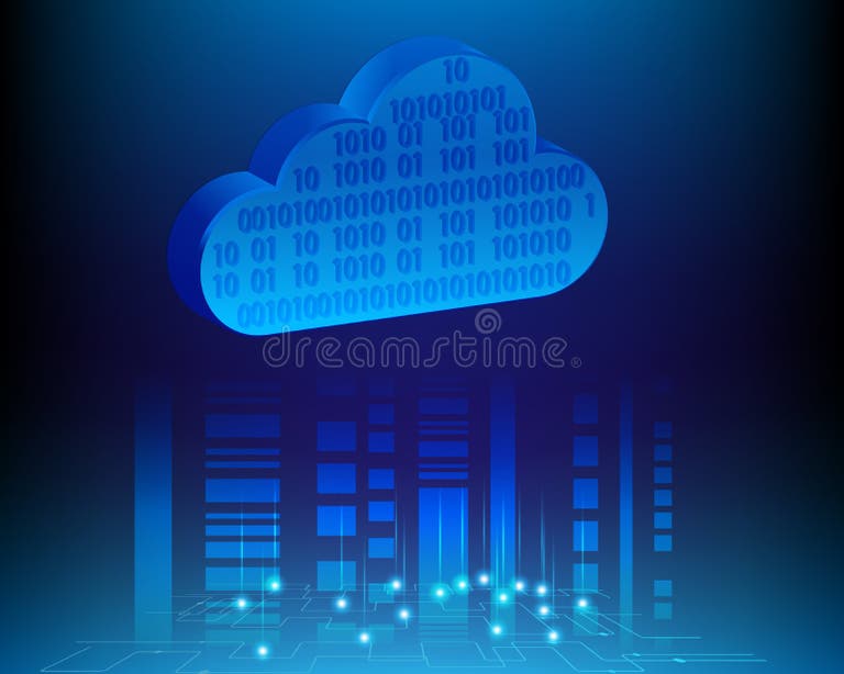Cloud Computing Business Transaction Data Storage Technology Stock Vector - Illustration of ...