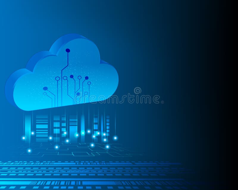 Cloud Computing Business Transaction Data Storage Technology Stock Vector - Illustration of ...