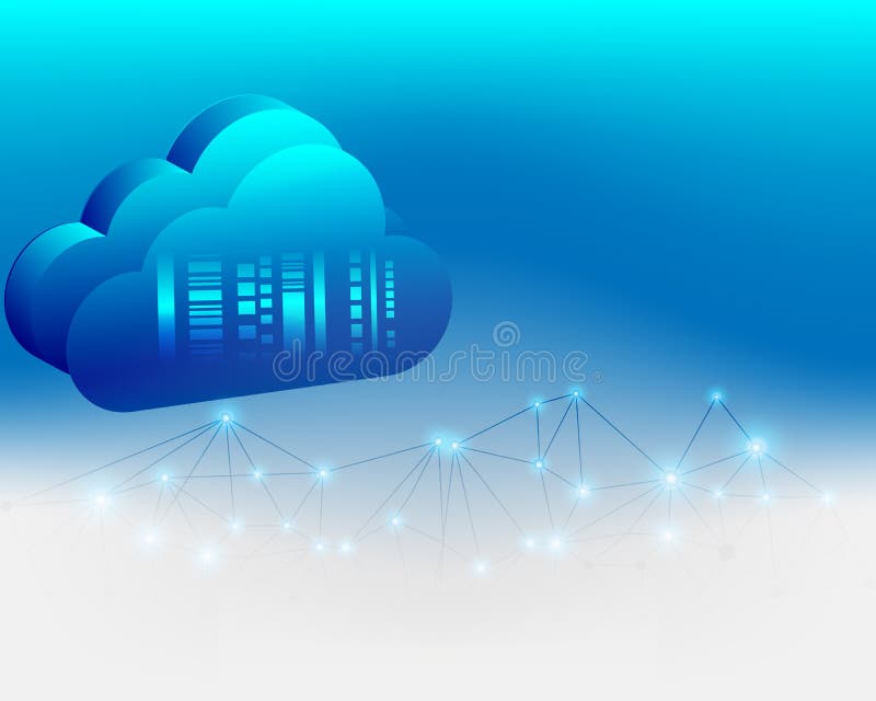 Cloud Computing Business Transaction Data Storage Technology Stock Vector - Illustration of ...