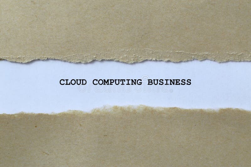 Cloud Computing Business on White Paper Stock Photo - Image of business ...