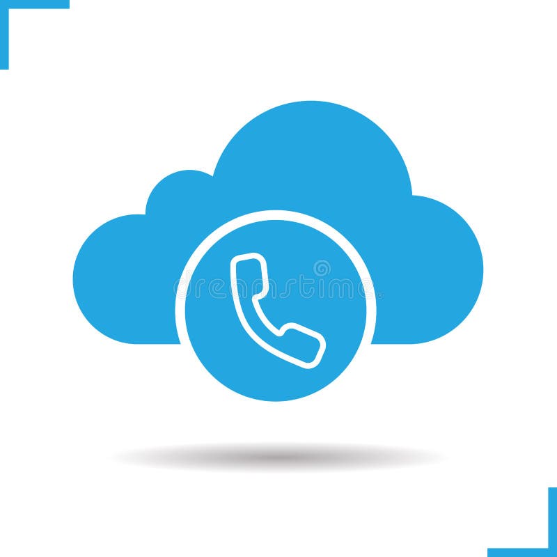 Cloud Computing Call Center Icon Stock Vector - Illustration of call ...