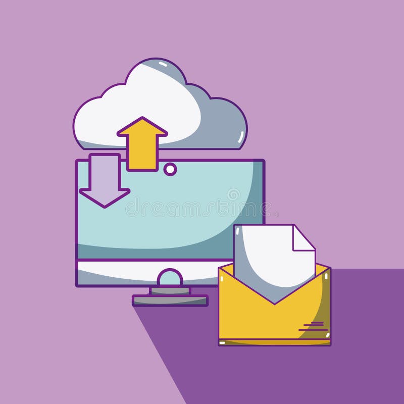 Cloud computing technology stock vector. Illustration of business ...