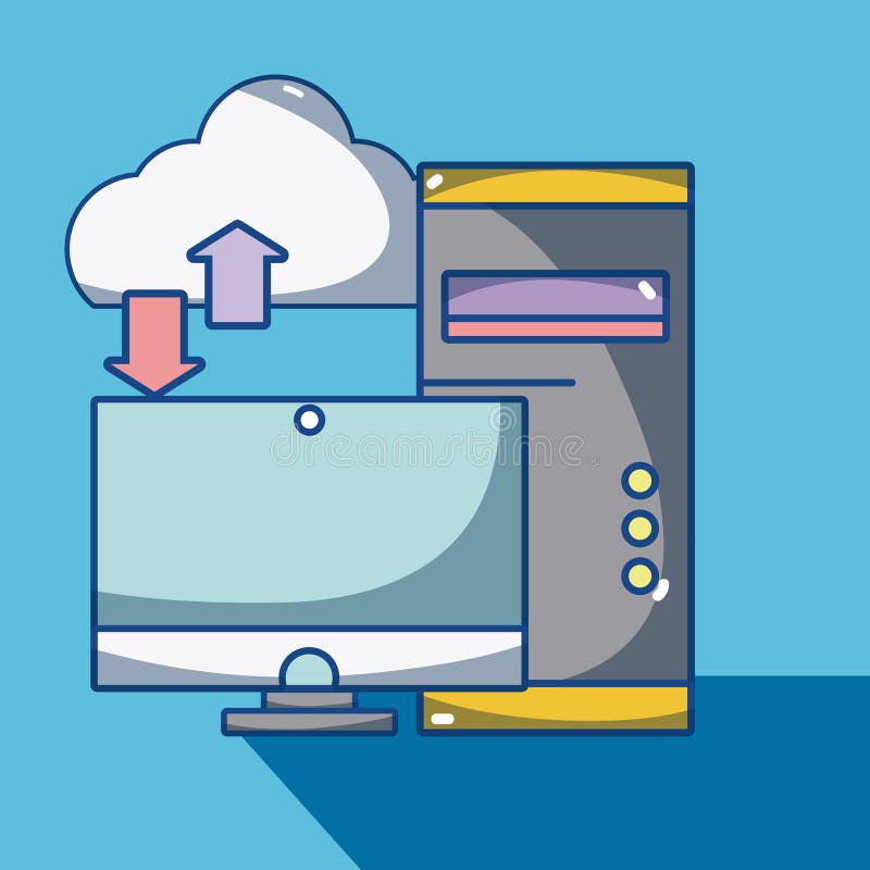 Cloud computing technology stock vector. Illustration of mobility ...