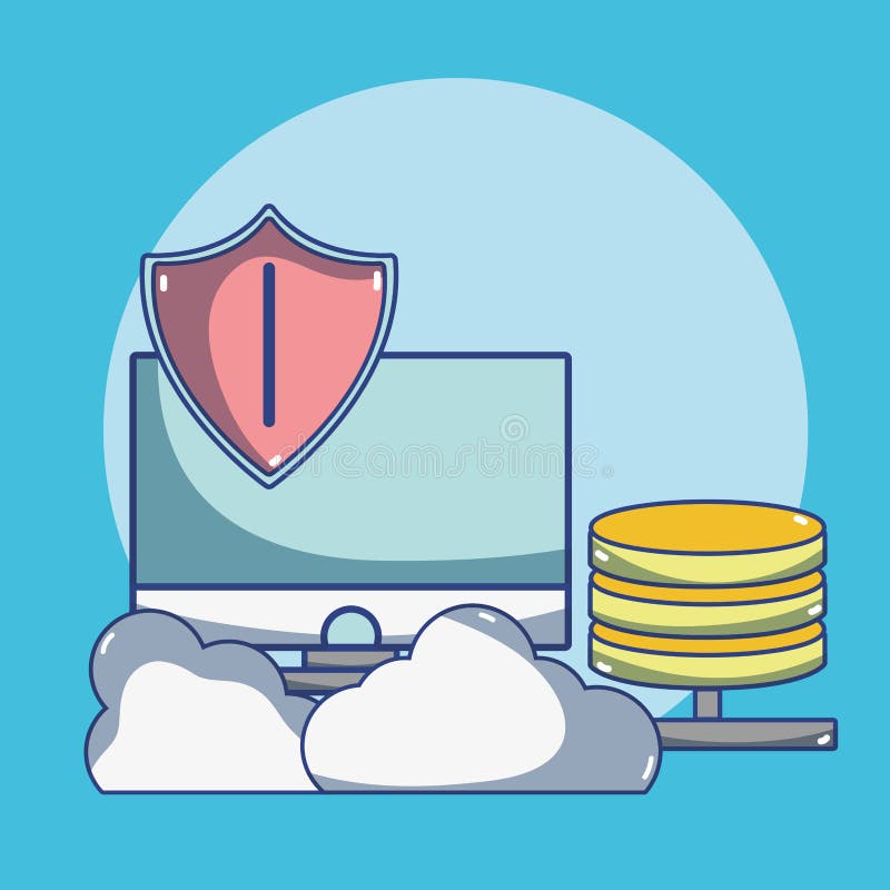 Cloud computing technology stock vector. Illustration of global - 118416258