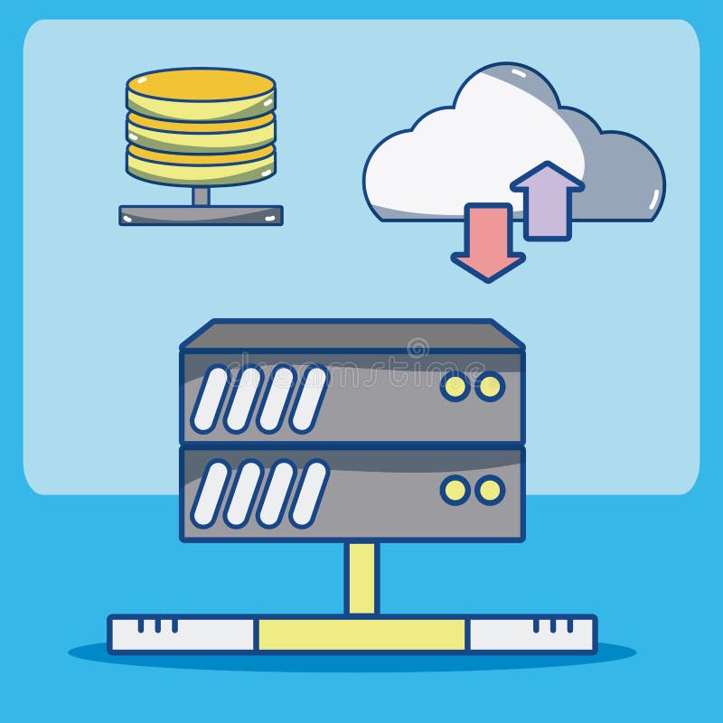 Cloud computing technology stock vector. Illustration of disks - 118417264