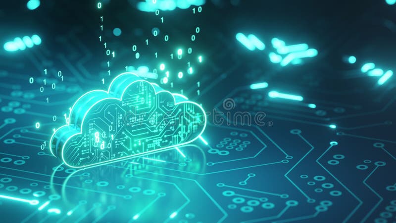 Cloud Computing Circuit Board Background Stock Video - Video of cyber ...