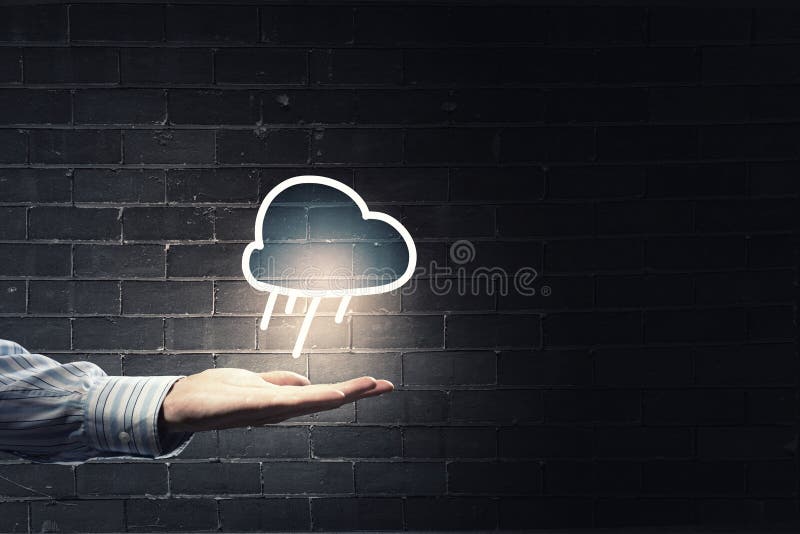 Cloud computing stock image. Image of hand, sign, icon - 59196411