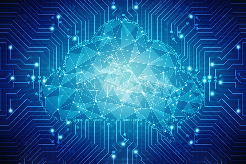 Cloud Computing Concept Background, Digital Abstract Background Stock ...