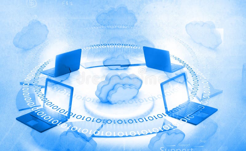 Cloud computing stock illustration. Illustration of backdrop - 104835006