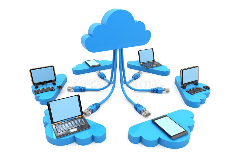 Cloud computing stock illustration. Illustration of display - 188260738
