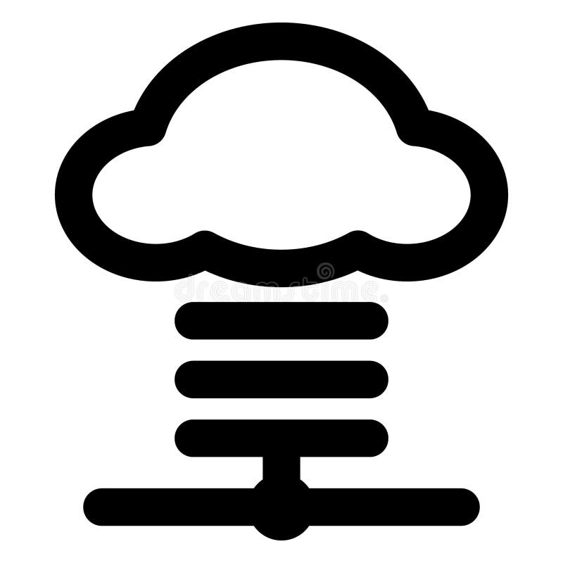 Cloud Computing, Cloud Connection Bold Outline Vector Icon Which Can Be Easily Modified Do Edit ...