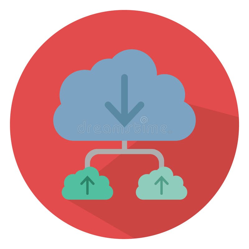 Cloud Computing, Cloud Data Color Vector Icon Which Can Easily Modify or Edit Stock Vector ...