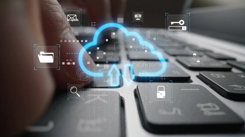 Cloud Computing Strategy To Power Digital Business Growth Muxer Stock Footage - Video of online ...