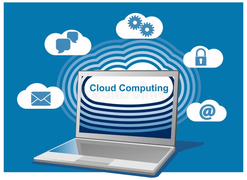 Cloud computing metaphor stock vector. Illustration of computer - 31571596