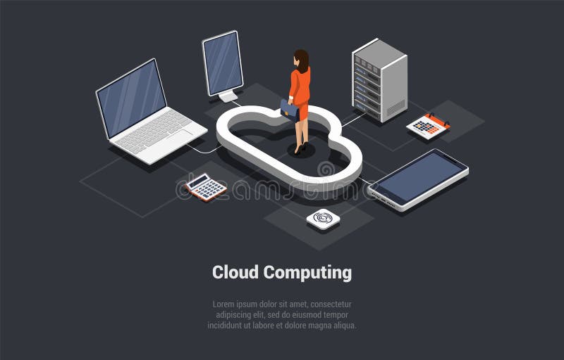 Cloud Computing. Computing Services Delivery Including Servers, Storage ...