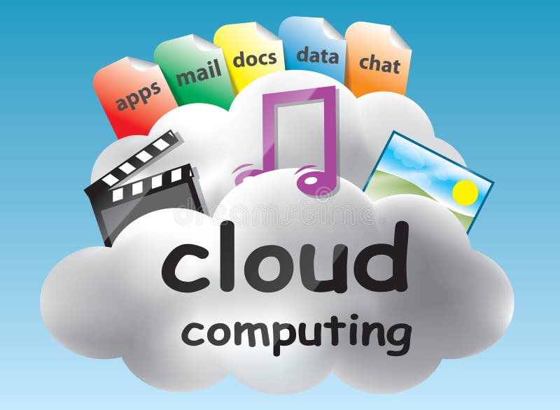 Cloud Computing Concept Illustration Stock Vector - Illustration of ...