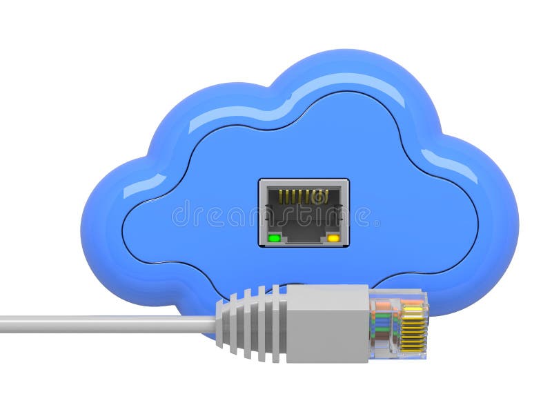 Plug in cloud networking stock illustration. Illustration of abstract ...