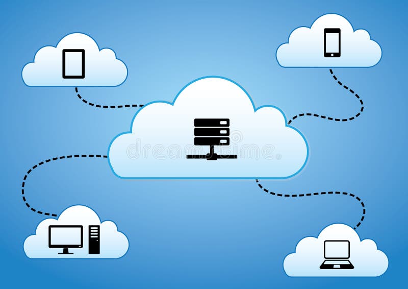 Cloud computing icons stock vector. Illustration of icon - 24157691