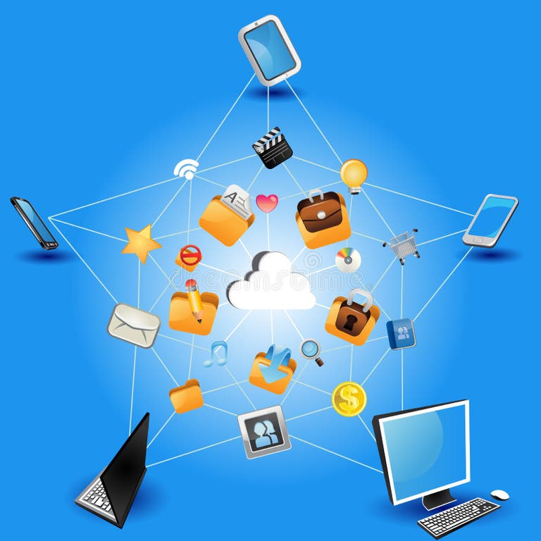 Cloud Computing Progress Stock Illustrations – 8,437 Cloud Computing ...