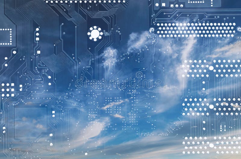 Cloud computing. stock photo. Image of laptop, abstract - 141109424