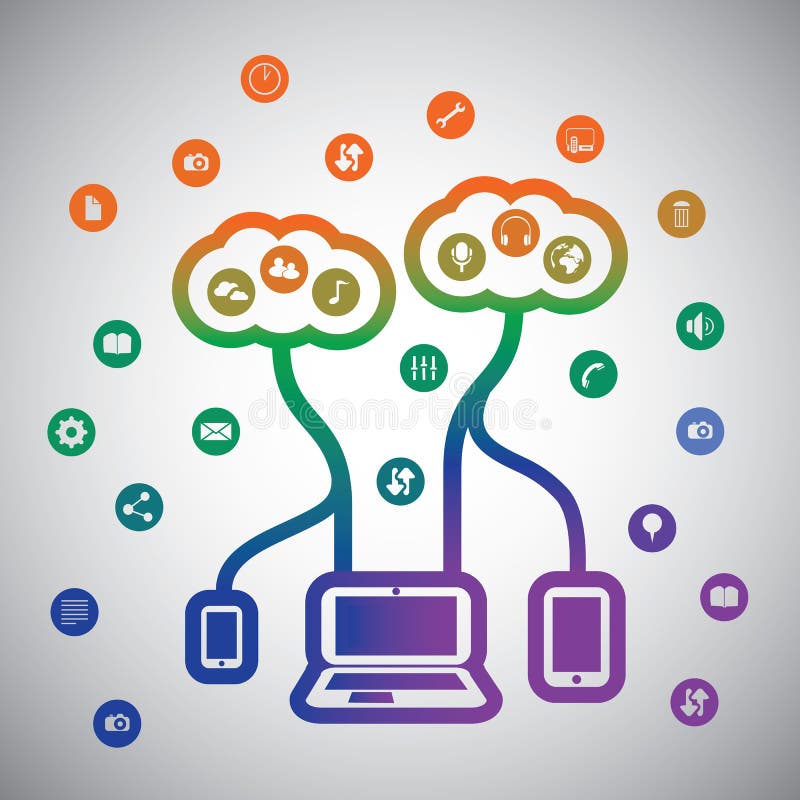 Cloud Computing Concept stock vector. Illustration of computing - 49710480