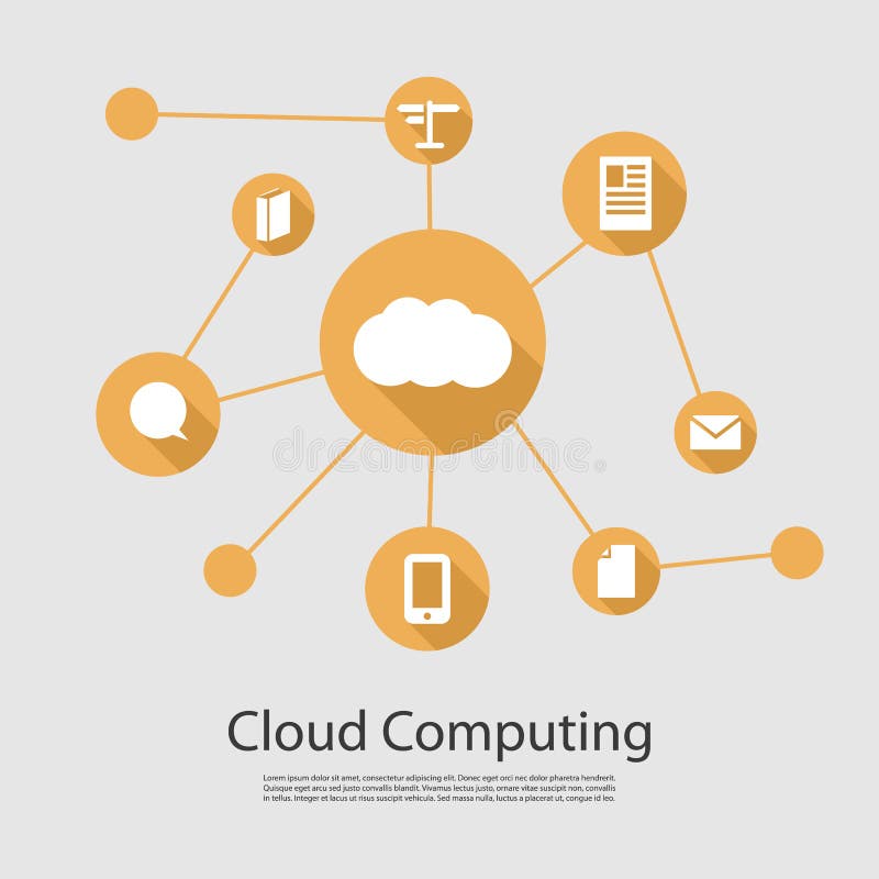 Cloud Computing Concept stock vector. Illustration of chat - 148686819