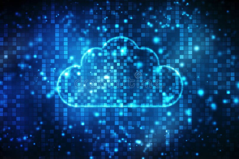 Cloud Computing Concept Background, Digital Abstract Background, Cloud Internet Technology ...