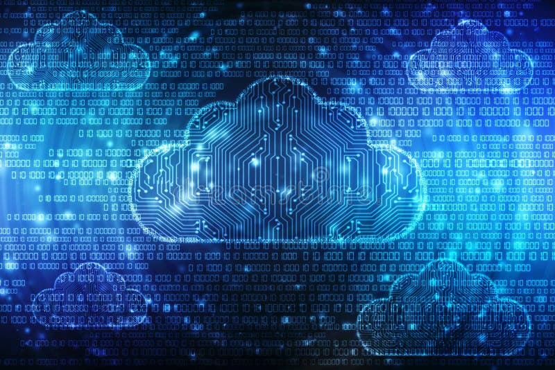 Cloud Computing Concept Background Digital Abstract Background Stock