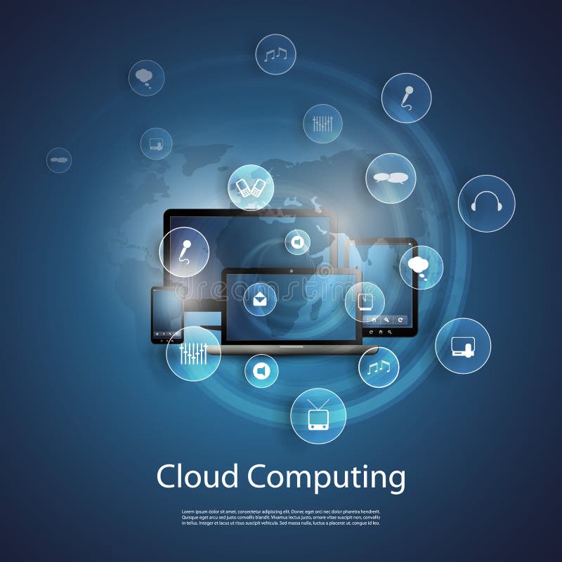 Cloud Computing Concept stock vector. Illustration of infrastructure ...