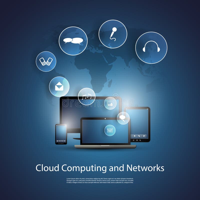Cloud Computing Concept stock vector. Illustration of computing - 49928167